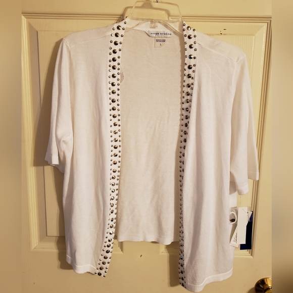 Peter Nygard | Sweaters | Nwt Peter Nygard Brand White Shrug Size L ...